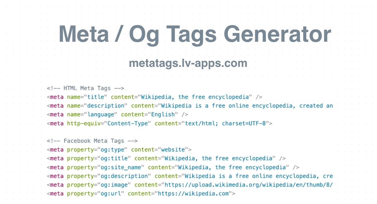 Meta Tags / OG Generator